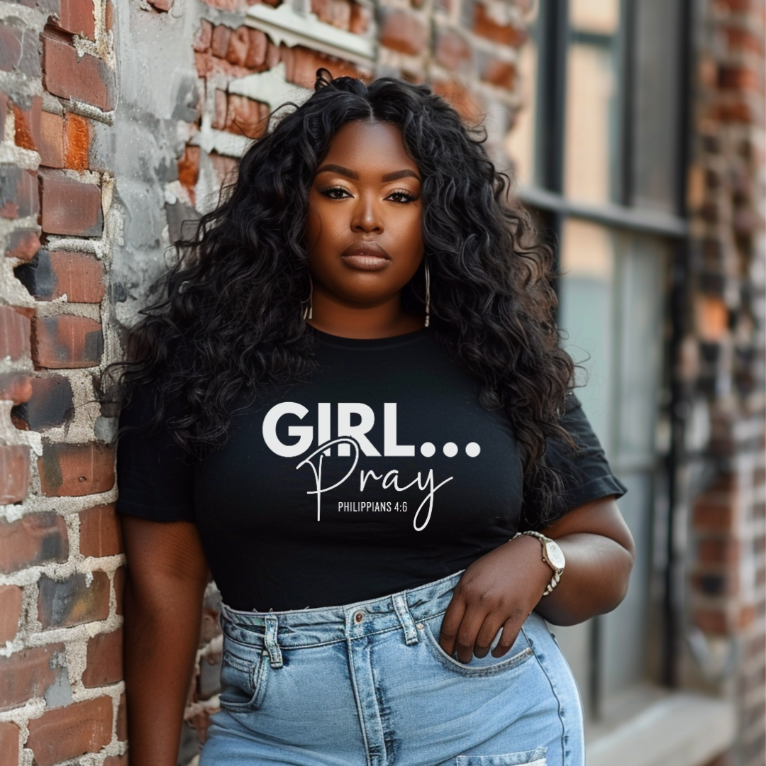 Girl Pray Philippians 4:6 S/S Woman T-shirt – Created with Purpose ...